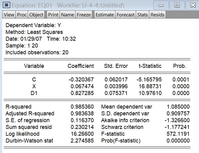 计量经济学笔记4-Eviews操作-可线性化模型与虚拟变量_eviews多元非线性回归模型-CSDN博客