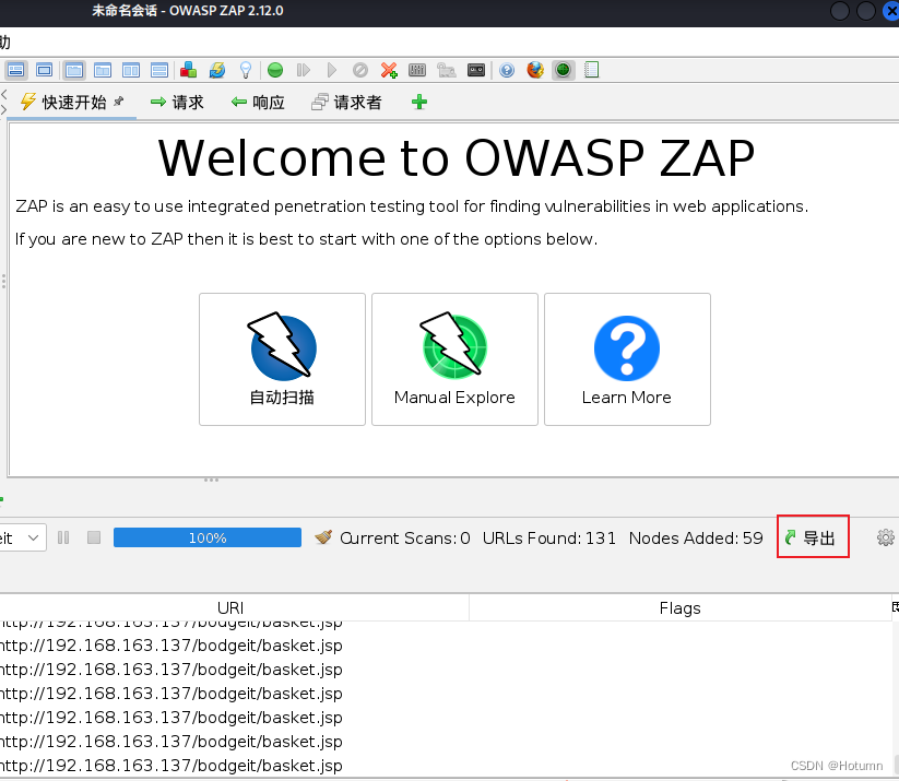 使用ZAP的爬虫功能_21级计算机网络技术1班 钟秋榕的博客-CSDN博客