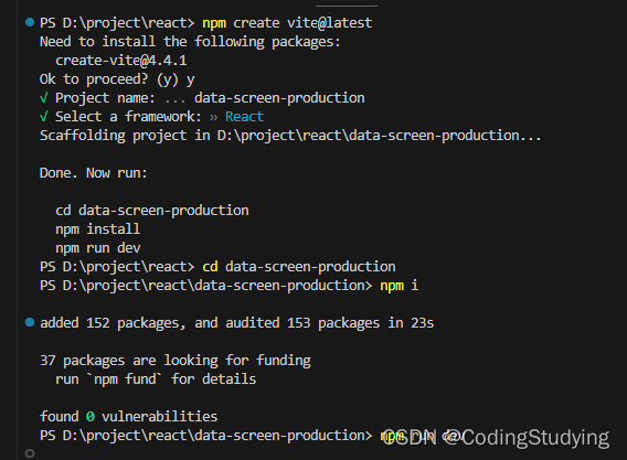 vite+react 数据大屏项目-项目搭建（初用react）_vite react 多页面-CSDN博客