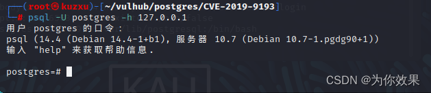 CVE-2019-9193（高权限远程命令执行漏洞）vulhub复现_cve-2019-9193修复-CSDN博客