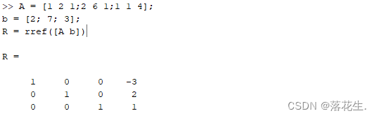 学习matlab线性系统与线性方程matlab用克拉默法则解线性方程组如何在命令行运行 Csdn博客