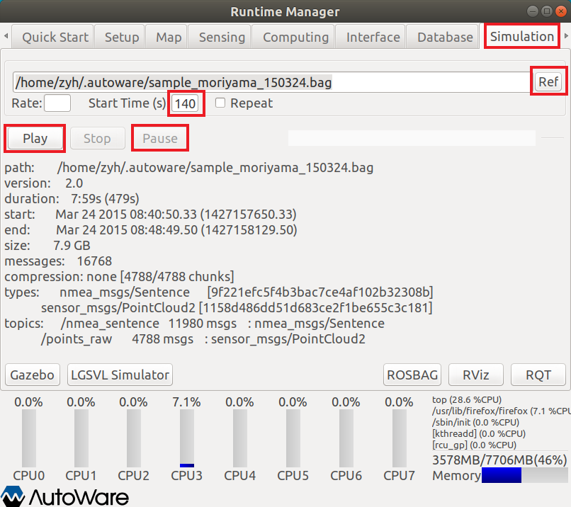 Autoware 1.12学习整理--01--运行rosbag示例_autoware rosbag demo-CSDN博客