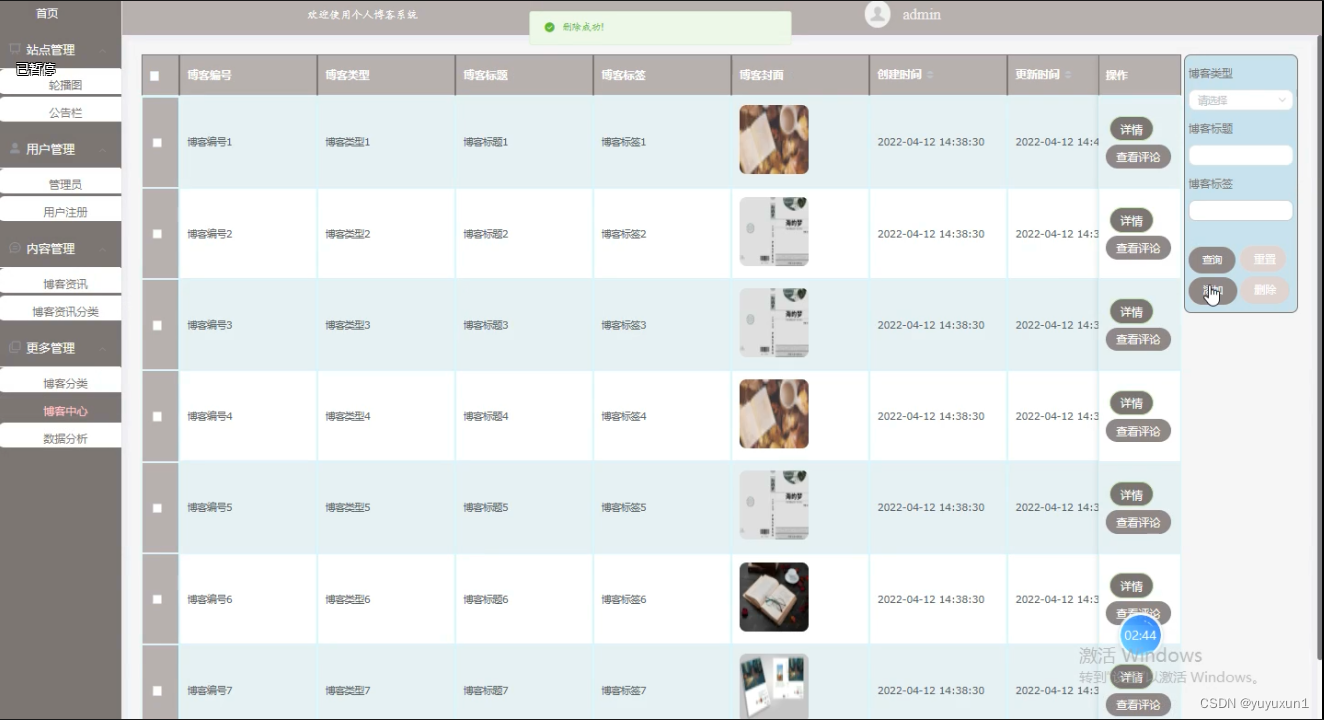 基于spring Boot的个人博客系统的设计与实现 毕业设计 附源码271611 Spring Boot个人博客用例图 Csdn博客