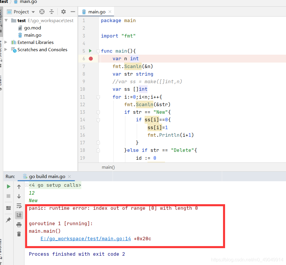 Go 切片报错 Panicruntime Errorindex Out Of Range 0 With Length 0panic Runtime Error Index Out