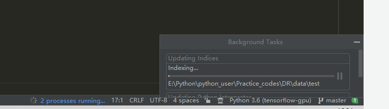 解决Pycharm中run,debug变灰以及Updating Indices一直Indexing...一辈子的问题_run '20'' is not available while ...