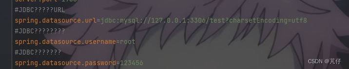 【关于springboot的配置文件】springboot的数据库配置文件 Csdn博客