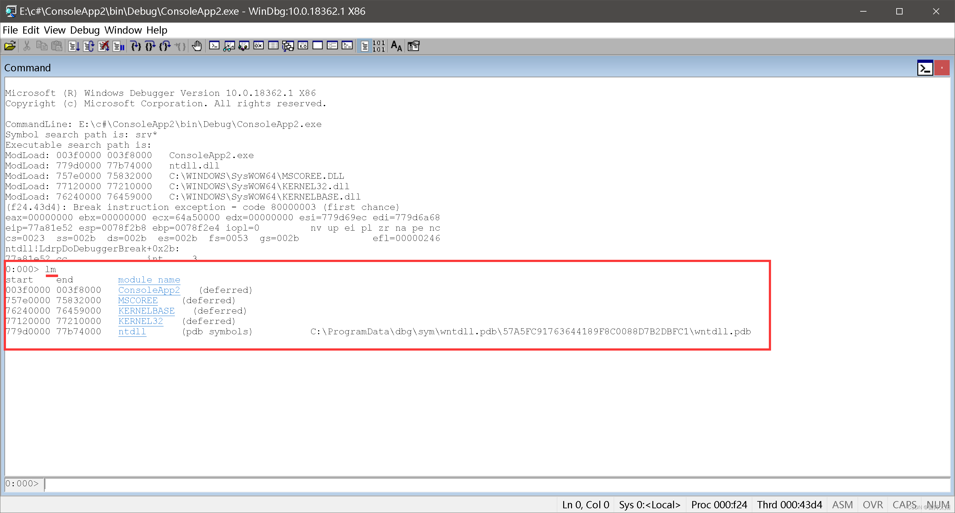 【c#】使用WinDbg查看方法表_c# windbg-CSDN博客