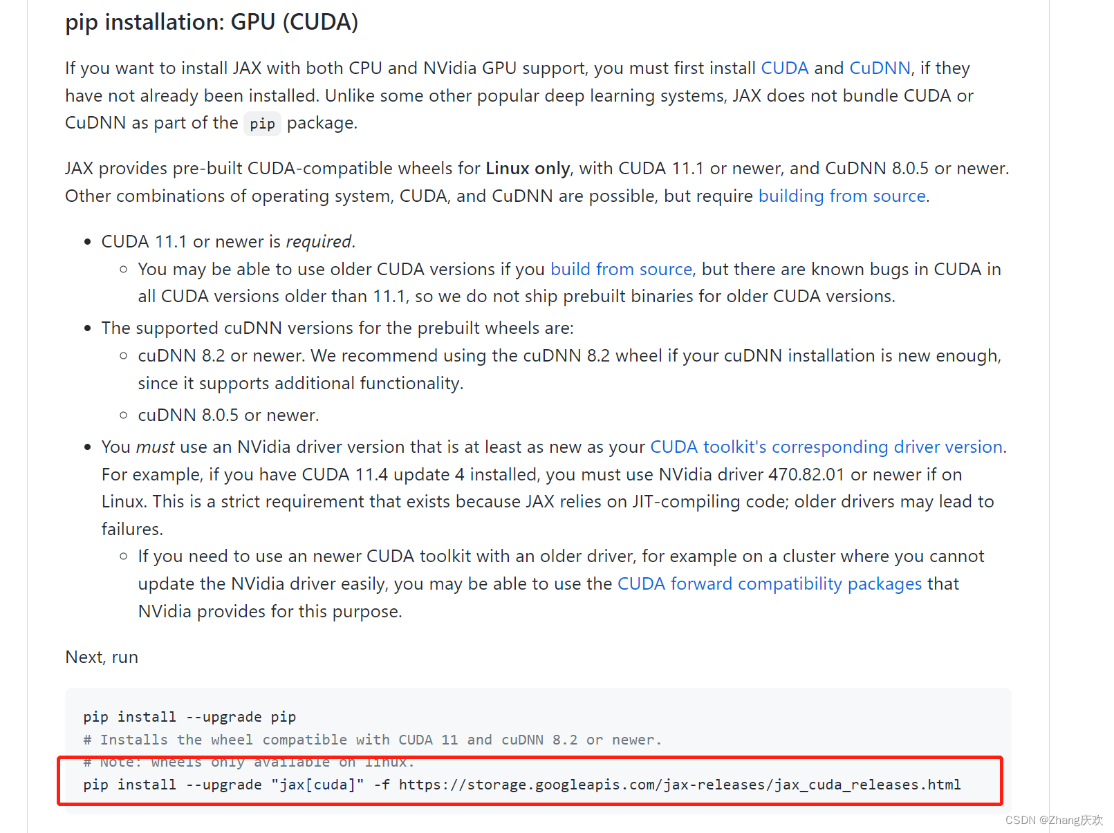 使用谷歌JAX遇到external/org_tensorflow/tensorflow/compiler/xla/service/gpu/nvptx_compiler.cc:435]-CSDN博客