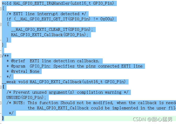 使用stm32cubemx实现按键控制led(中断方式) Stm32cubemx实验4个按键 采用中断方式编程。每当按键按下 与其对应一个