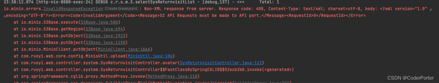 Minio上传图片时遇到的问题S3 API Requests must be made to API port.-CSDN博客