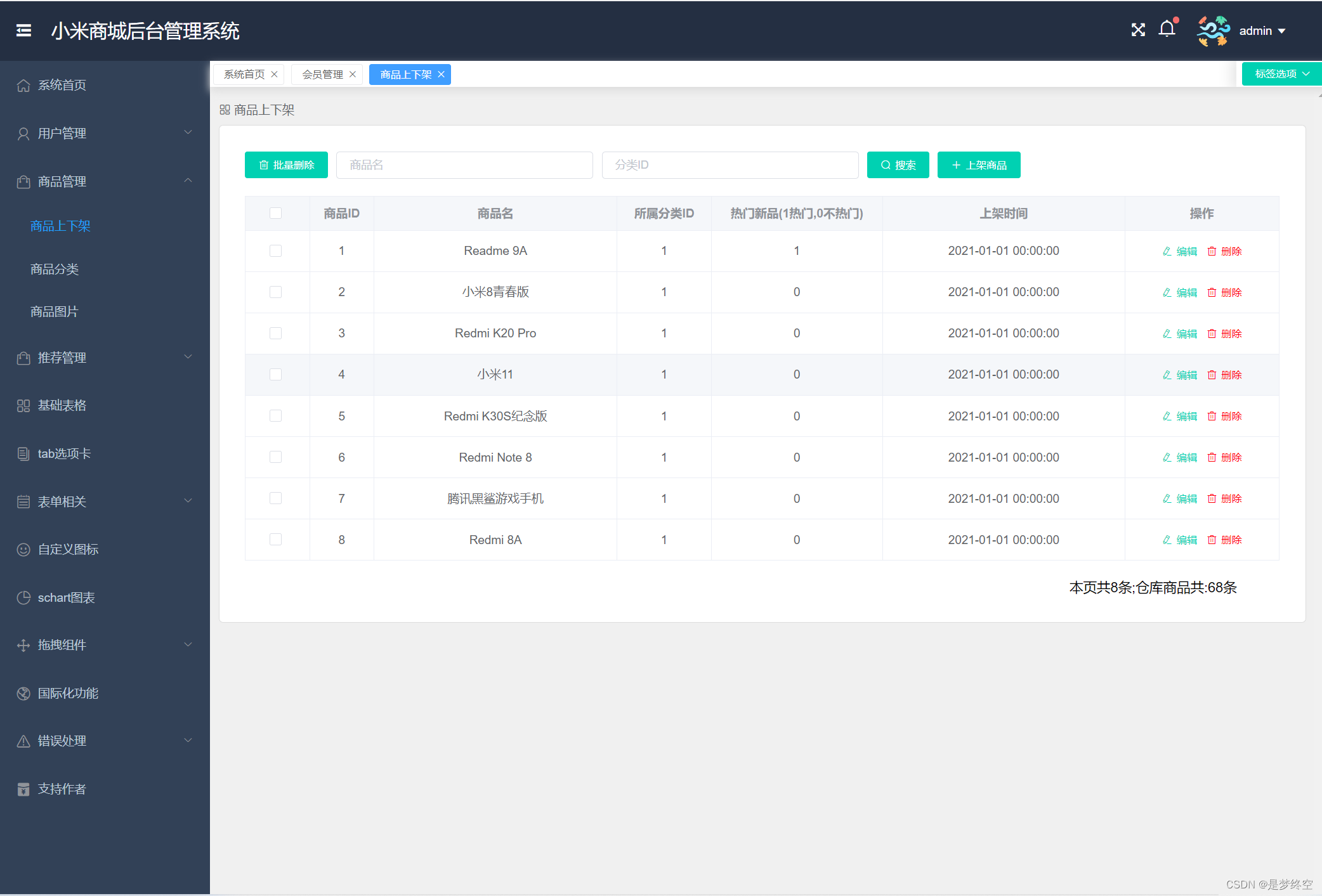 基于springbootvue的小米商城源代码数据库056vue商城前端源码 Csdn博客