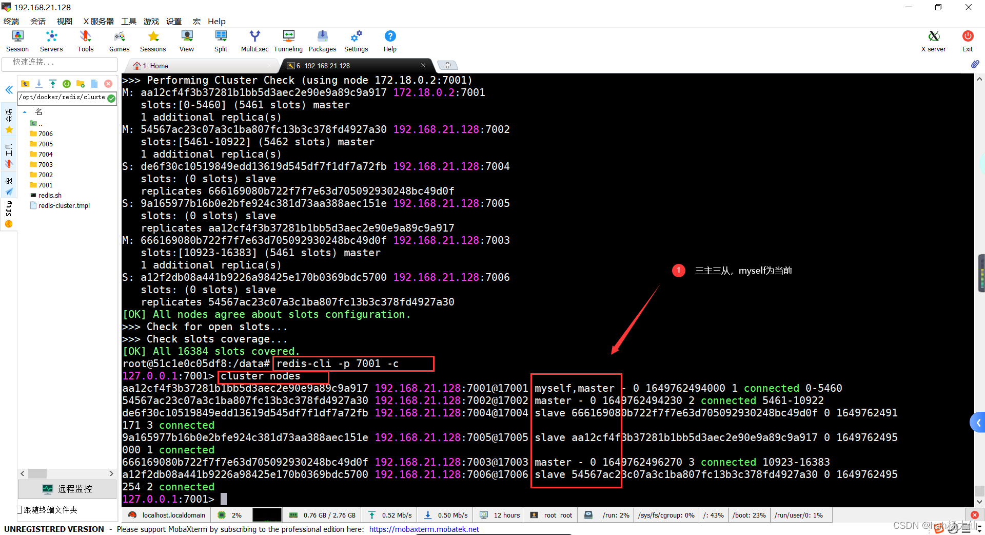 Docker搭建redis集群(三主三从)【图文详解】 三主三从redis集群 Docker Csdn博客