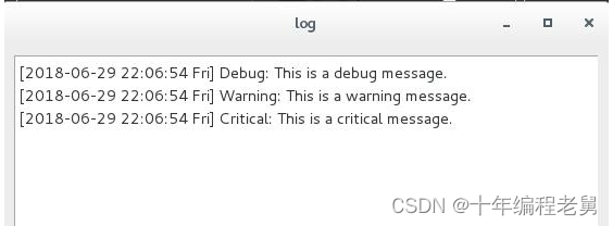 Qt高级——Qt日志信息处理_qt 日志等级设置-CSDN博客