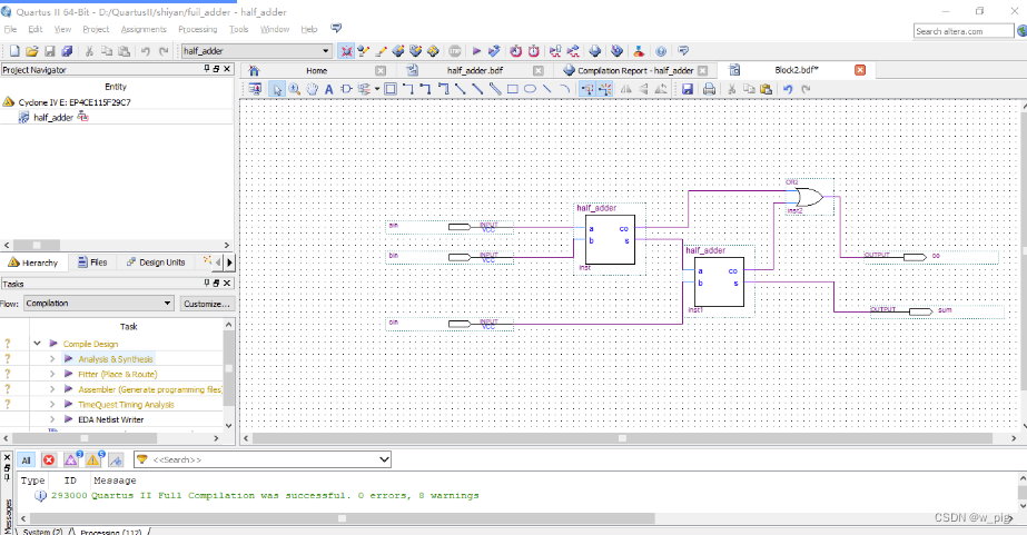 FPGA设计入门-----1位全加器的设计_一位全加器的设计与仿真-CSDN博客