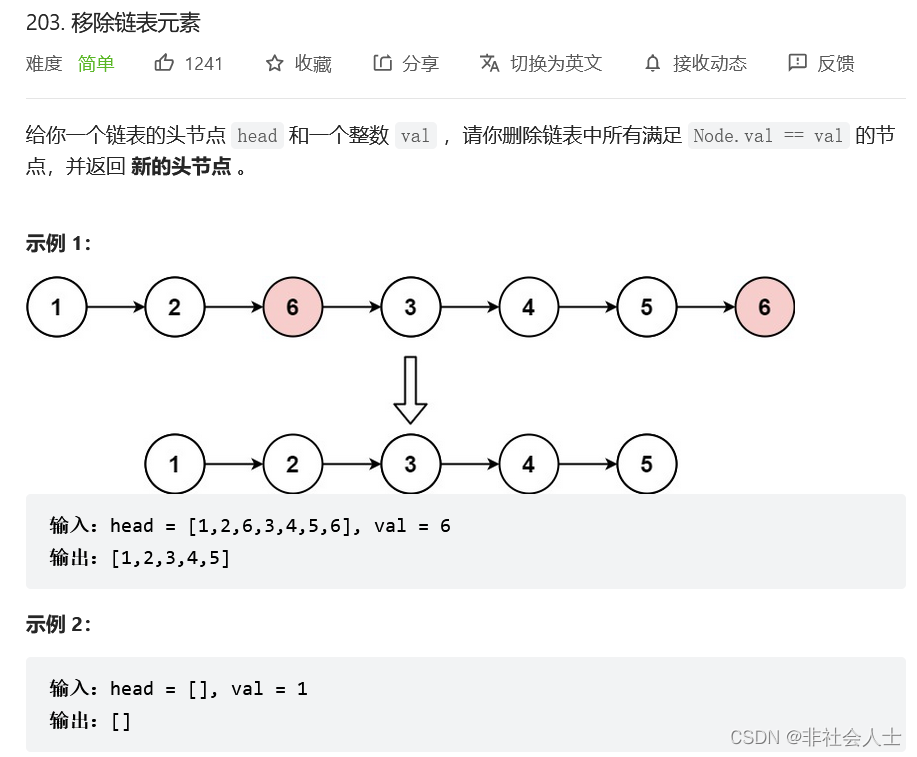 3.链表(1) | 移除链表元素、设计链表、反转链表_链表 listnode(int x, listnode *next) : val(x), next(-CSDN博客
