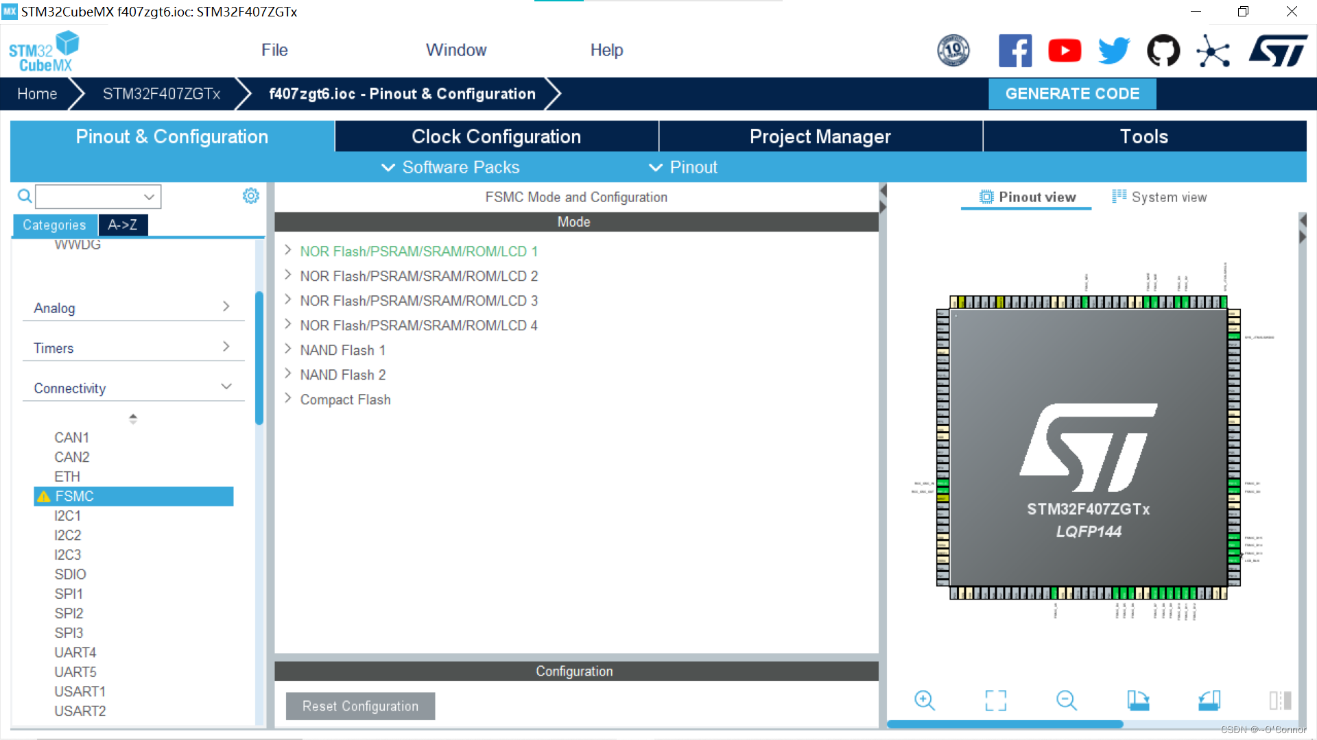 STM32F4使用FSMC驱动4.3寸触摸屏(HAL库+CubeMX)_hal库f4 fsmc-CSDN博客