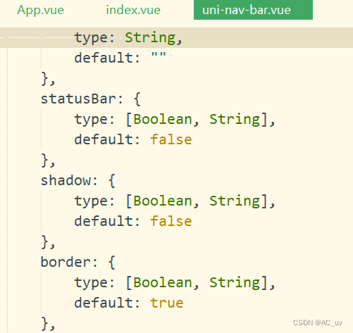 uniapp解决自定义uni-nav-bar下方默认黑线、更改默认配置问题_uni-nav-bar border-CSDN博客
