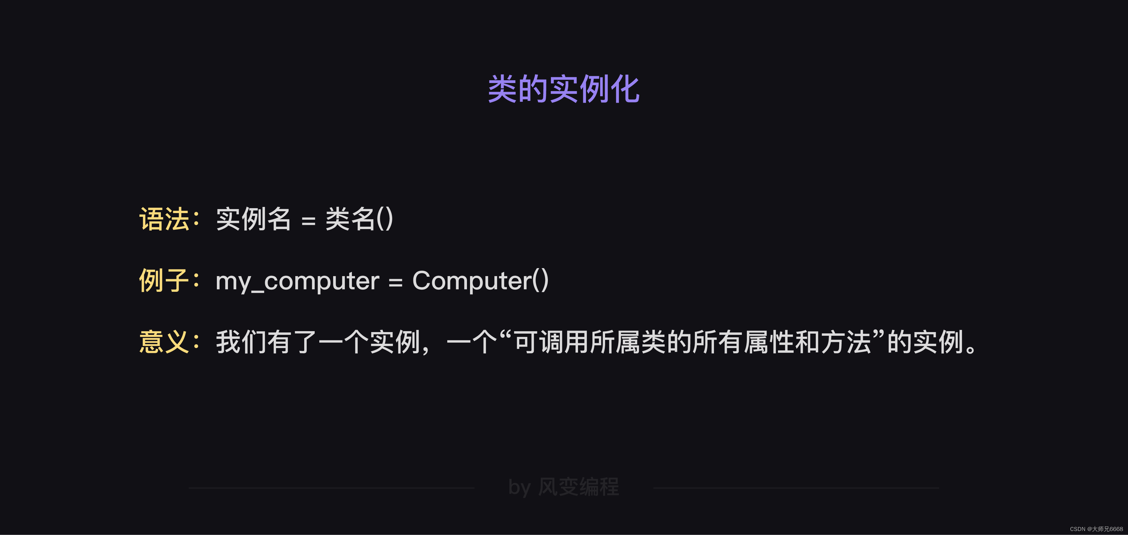 【python基础知识】12类与对象（一） Csdn博客 