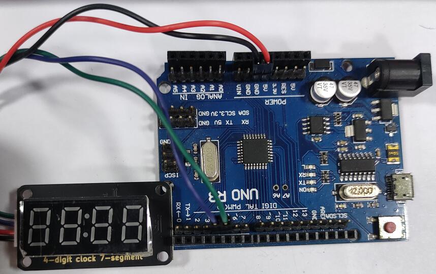 Arduino Uno驱动tm1637四位时钟数码管显示时间 Arduino Tm1637 Csdn博客