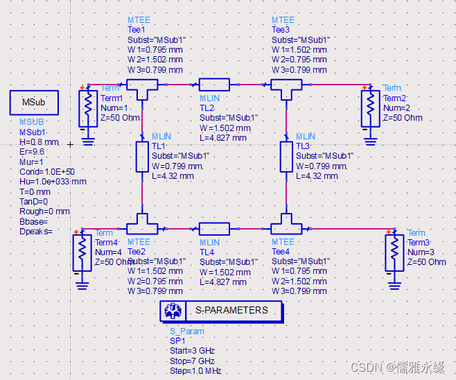 ADS设计仿真3dB微带双分支定向耦合器学习笔记_ads分支线定向耦合器-CSDN博客