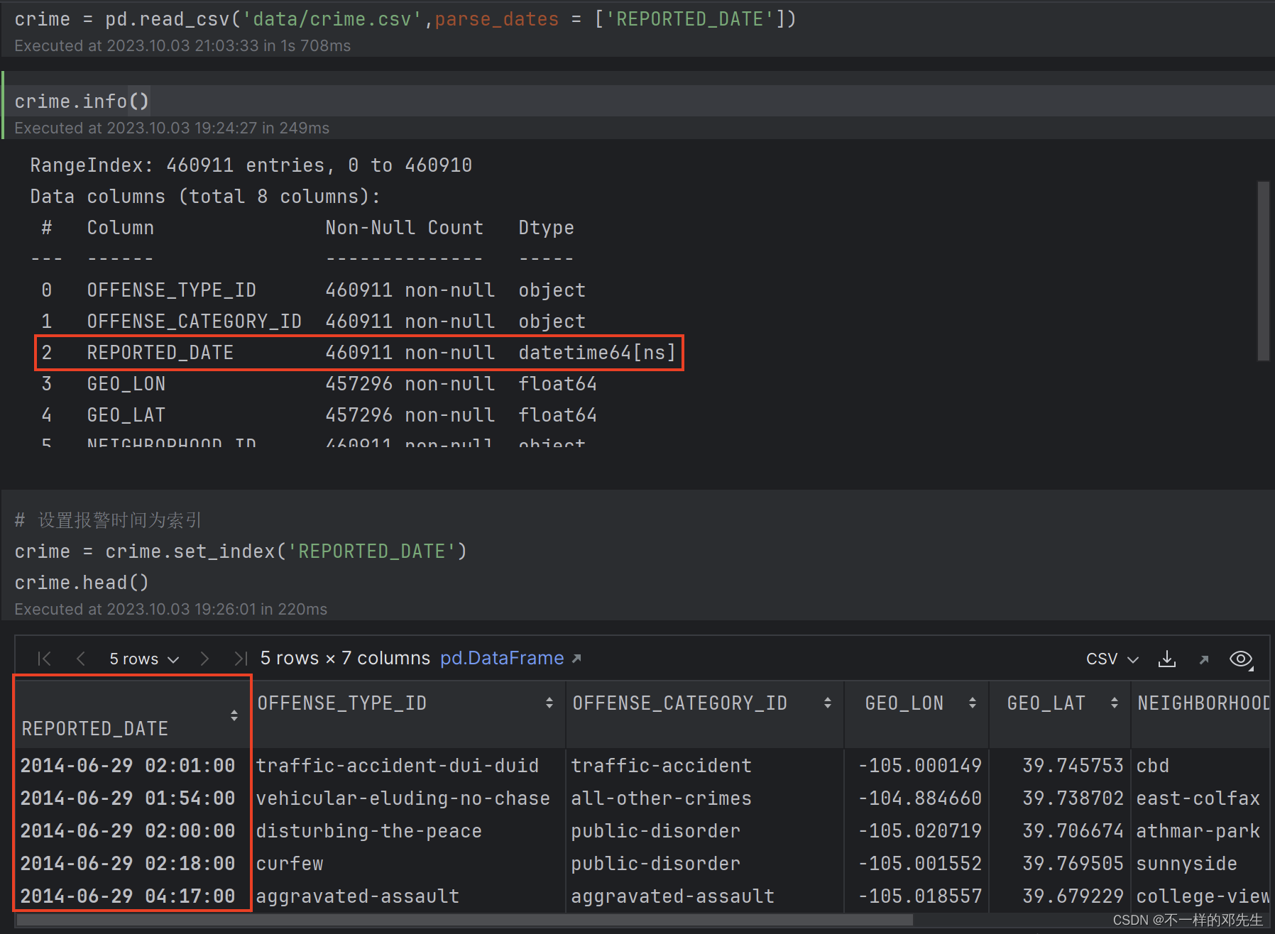 pandas中数据切片datetime索引数据出现‘Value based partial slicing on non-monotonic DatetimeIndexes with non ...
