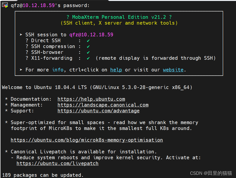 通过MobaXterm SSH 链接 Ubuntu_mobaxterm通过ssh登陆到ubuntu虚拟机-CSDN博客