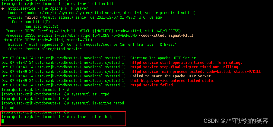 Httpd service Start Operation Timed Out Terminating httpd http timed Out centos 8 httpd-service-start-operation-timed-out-terminating-httpd-http-timed-out-centos-8