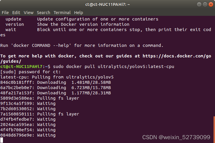 nuc 11猎豹峡谷通过docker部署yolov5，并测试运行速度_nuc11 i5 升级64g 跑docker-CSDN博客