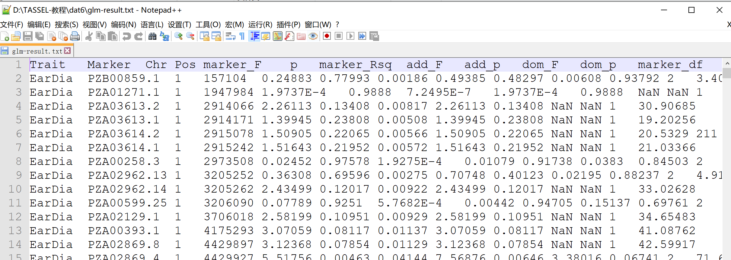 使用TASSEL学习GWAS笔记（6/6）：TASSEL结果可视化：QQ plot，曼哈顿图_tassel画曼哈顿图-CSDN博客