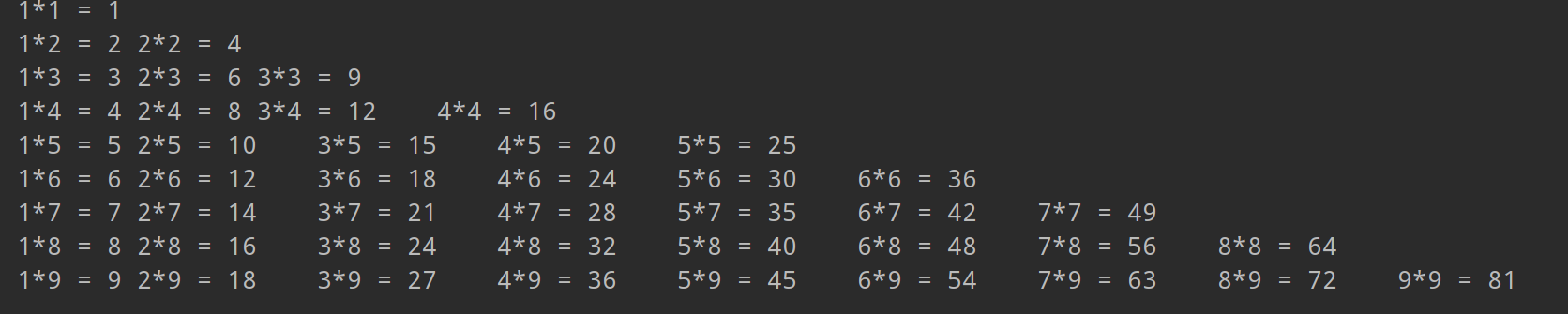 Java写99乘法表(带你一步步解释--保姆级适合入门)_java99乘法表-CSDN博客
