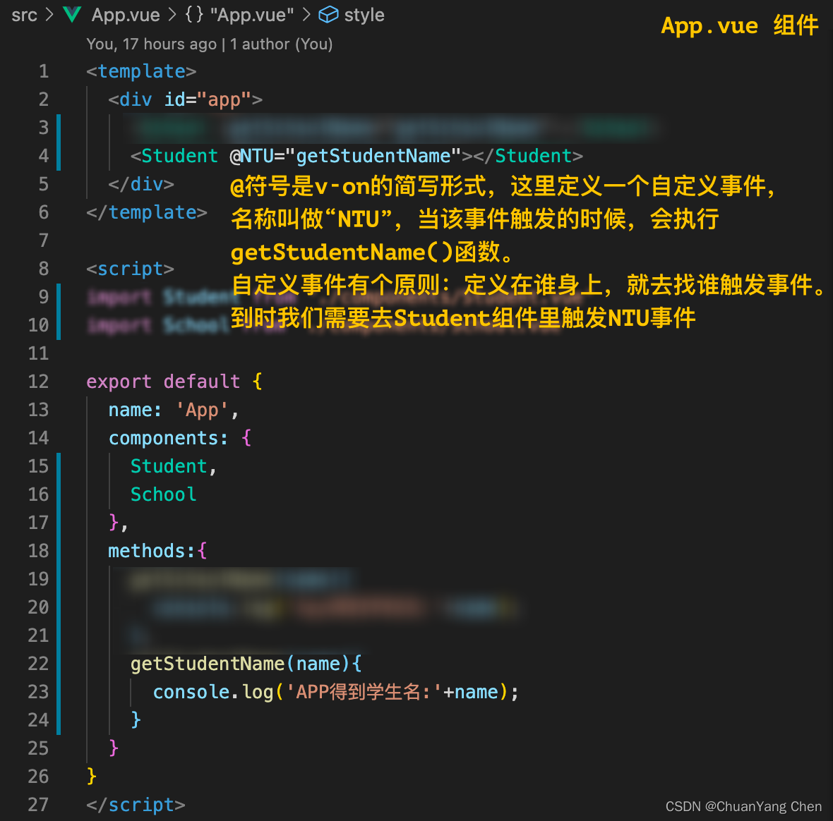 Vue组件自定义事件;vue中让子组件给父组件传递数据的3中方法:包括使用props,v On和ref;vue组件间的数据传递;vue中传递