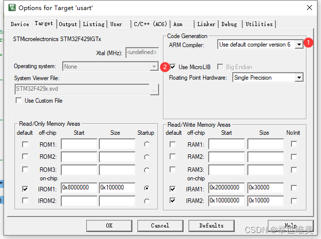 基于正点原子阿波罗STM32F429+STM32CubeMX实现串口printf_正点原子f429 cubemx 串口-CSDN博客