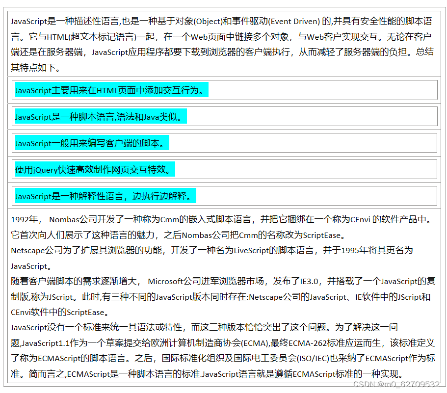 Javascript简介 Csdn博客