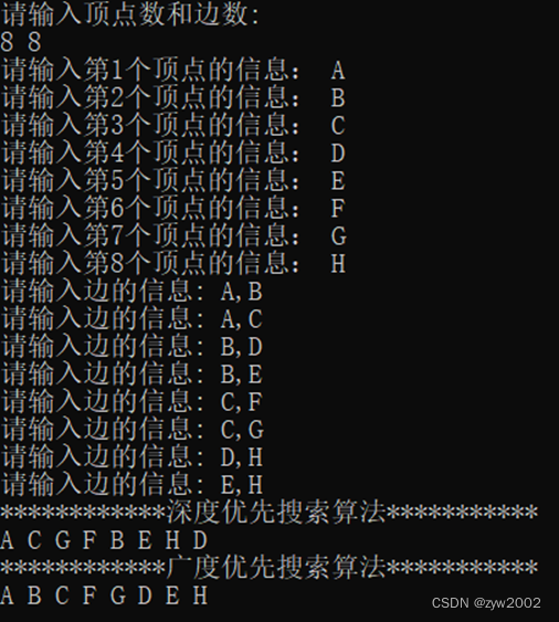 数据结构上机作业(c)—— 图的深度优先搜索和广度优先搜索图的深搜和广搜c Csdn博客