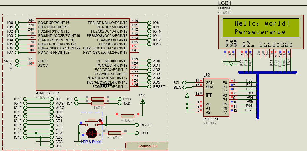 Arduino UNO+LCD1602+PCF8574转I2C驱动显示+Proteus仿真_arduino 1620 8574-CSDN博客