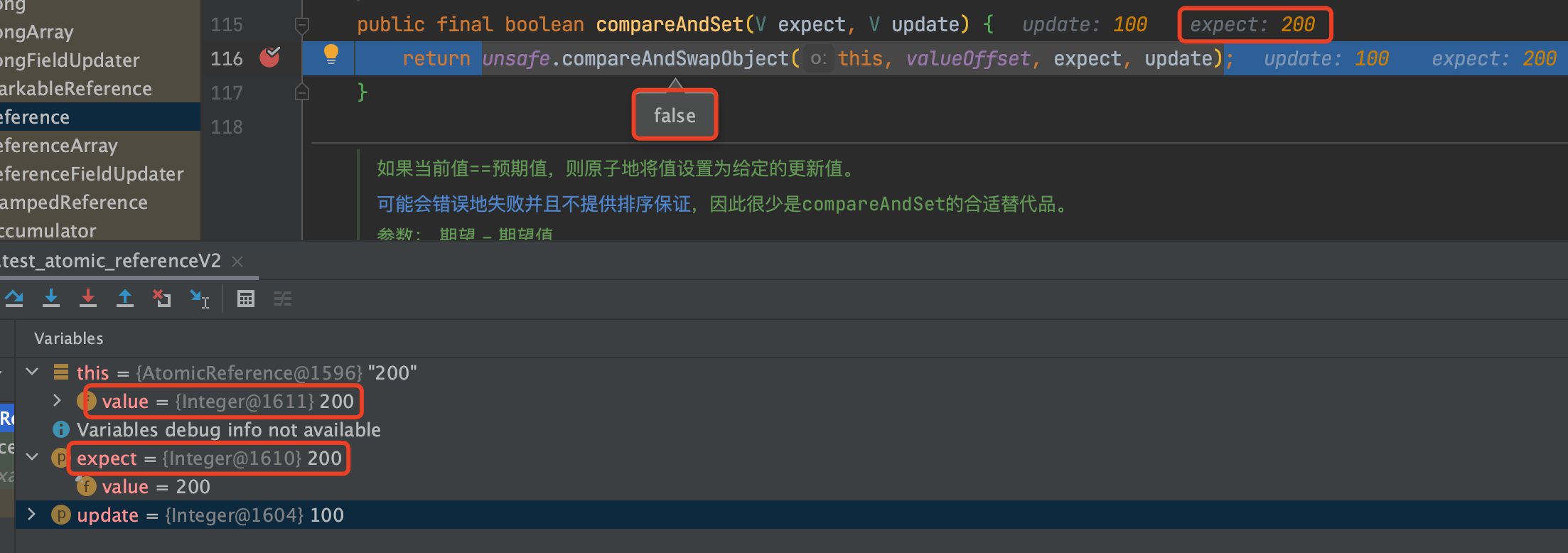 Atomicreference Compareandset 返回false的原因分析 Campareandset 返回值 Csdn博客