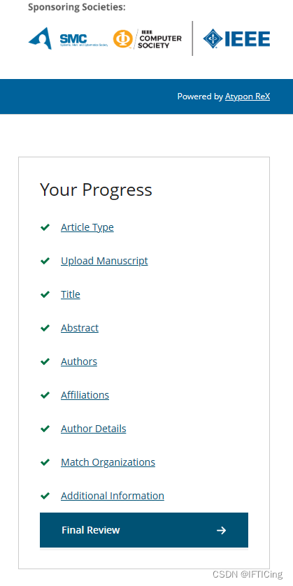 Ieee Transactions On Computational Social Systems（css）投递记录（步骤投递时间线记录） Csdn博客