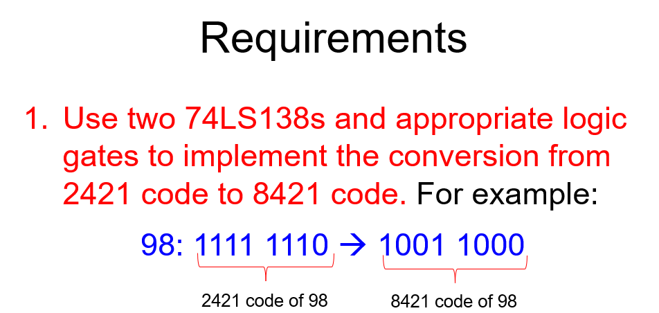 SCAU华南农业大学-数电实验-用74LS138实现2421码转BCD码_2421bcd码转换为8421bcd码-CSDN博客