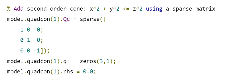 MATLAB+Gurobi: 求解bilinear问题 & General QP_qrow,qcol ,qval ,q-CSDN博客