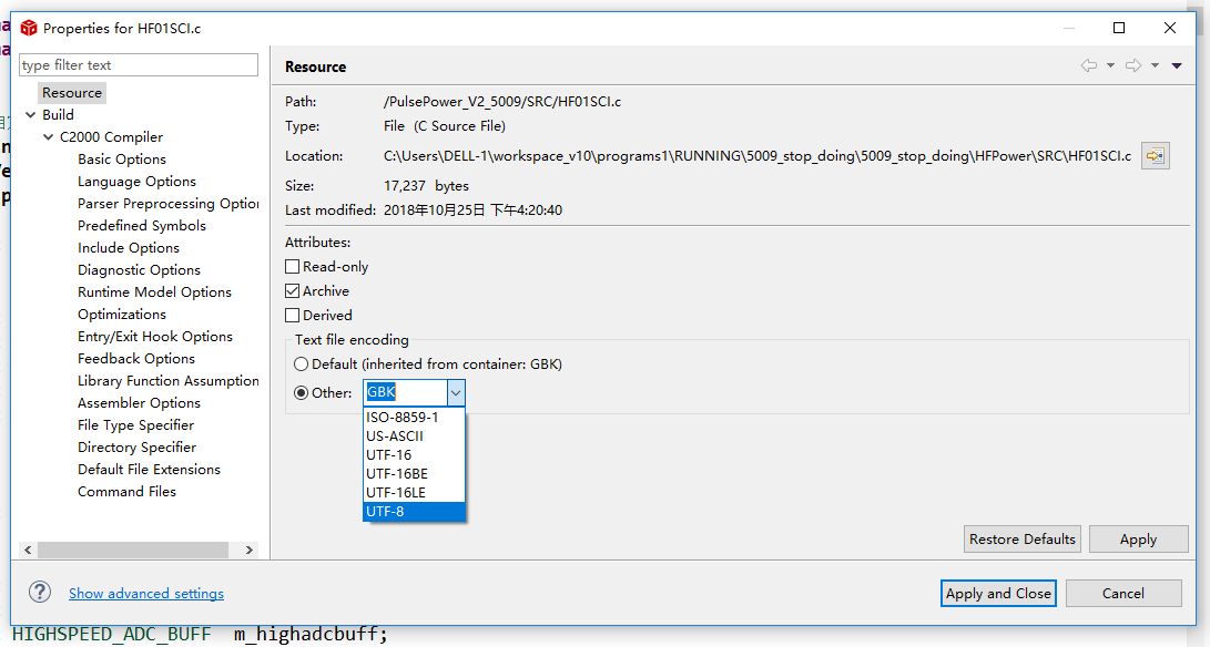 CCS导入项目后中文是乱码_ccs改成utf8依然乱码-CSDN博客