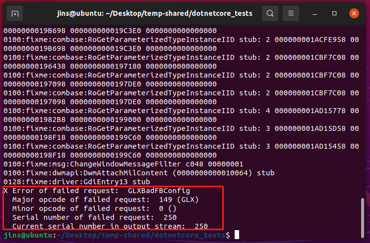 Wine 运行.NetCoreWPF时提示 GLXBadFBConfig_x error of failed request: glxbadfbconfig-CSDN博客