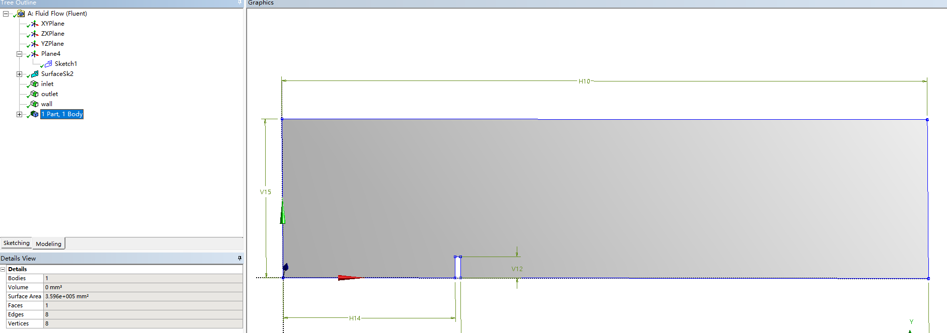 【有限元】最简单fluent流体分析实例-2D模型中带障碍物计算流体流速与压力分布_无重力, 湍流 fluent-CSDN博客