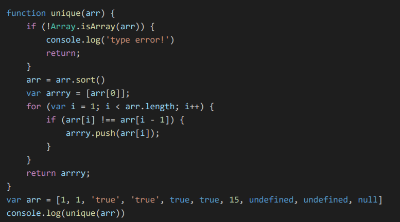 js数组去重排序（升序、降序、随机）方法-CSDN博客