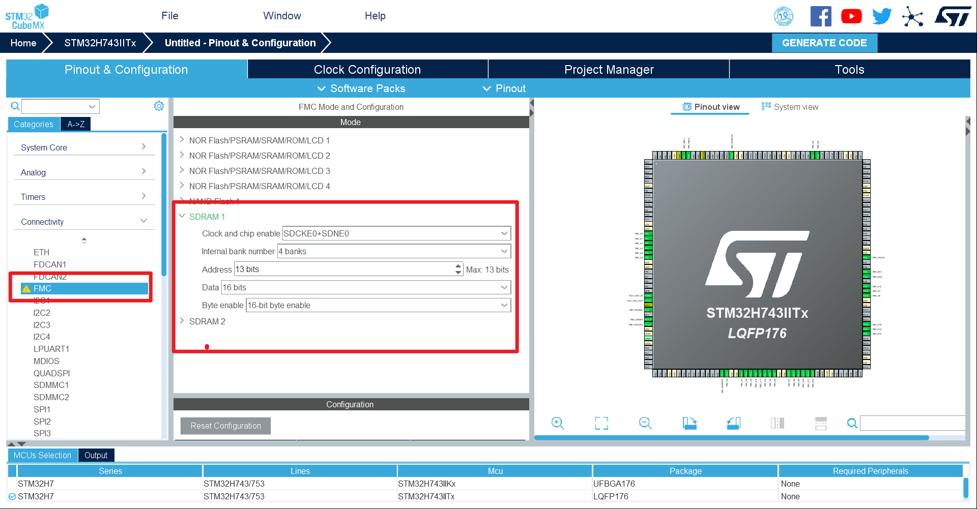 【STM32】HAL库 STM32CubeMX教程十五---FMC-SDRAM(一)_fmc 自动刷新sdram-CSDN博客