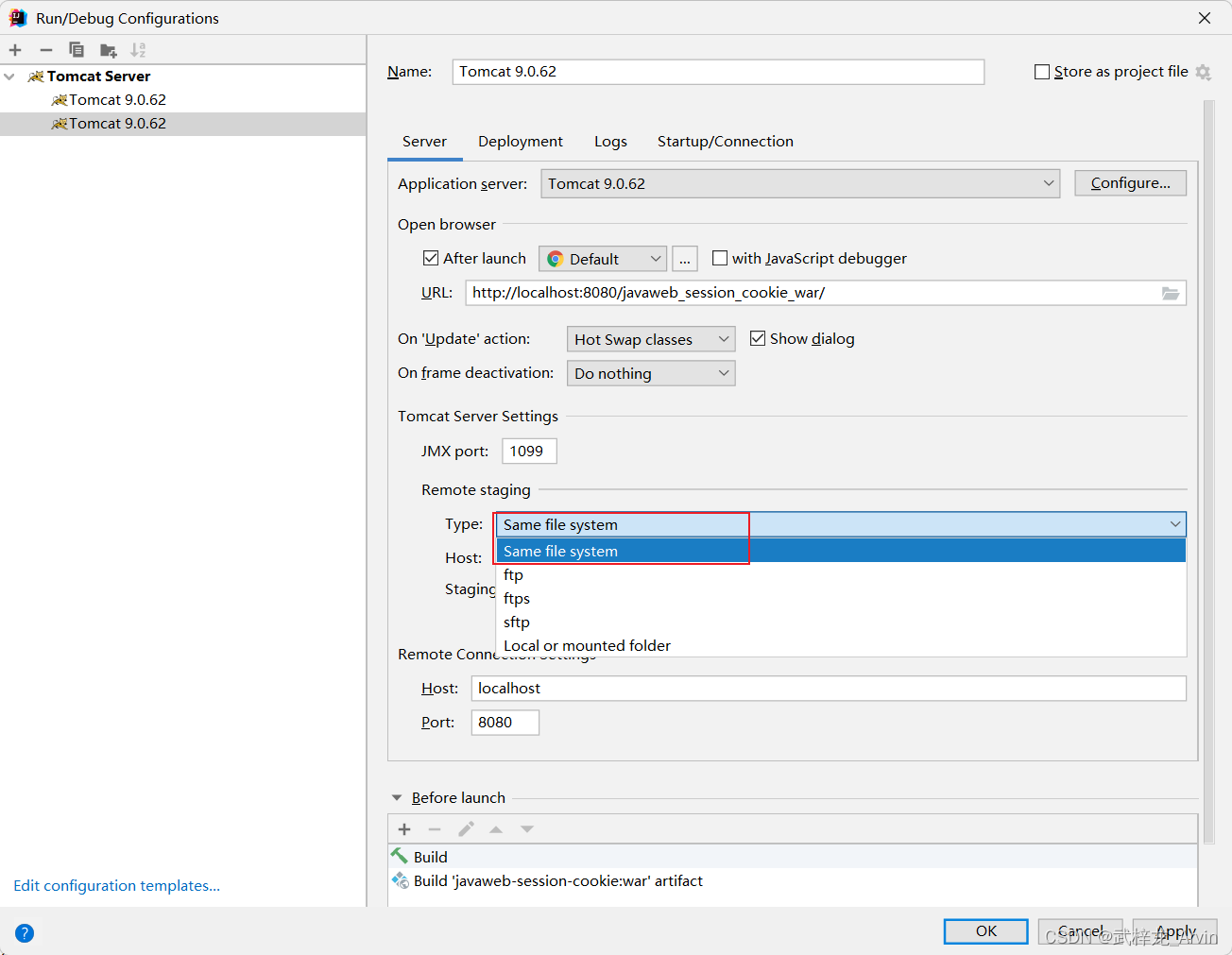 Error:Remote staging type or host is not specified._error: remote staging type or host is not ...