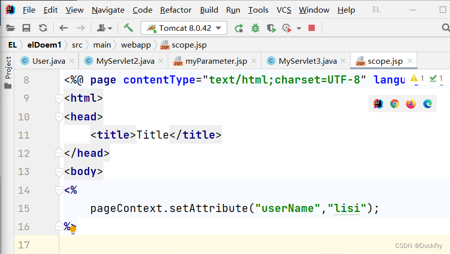 idea中javaWeb项目在jsp页面中setAttribute标红-CSDN博客