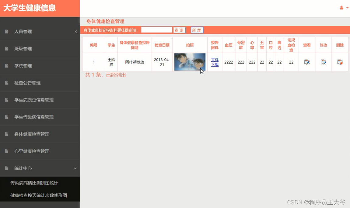 【毕业设计课程设计】基于java的大学生健康信息管理系统设计与实现(源码文章) Springmvc Jsp Mvc Web基于java的个人健康咨询管理系统选题背景 Csdn博客