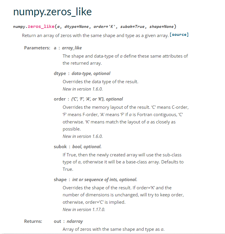 NumPy学习笔记（二）—— zeros_like()函数（包含zeros函数）_zeros.like-CSDN博客
