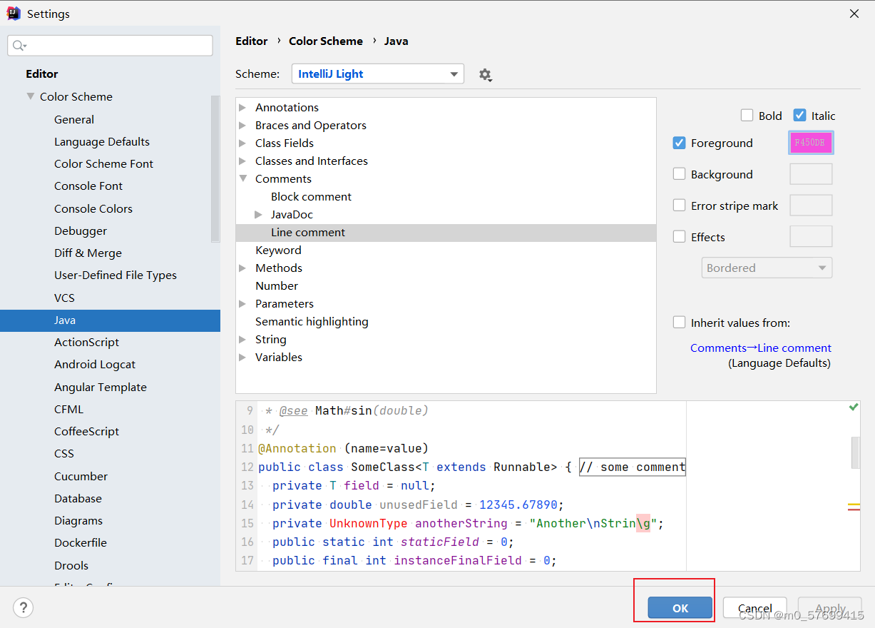 idea更换注释颜色_idea注释颜色设置-CSDN博客