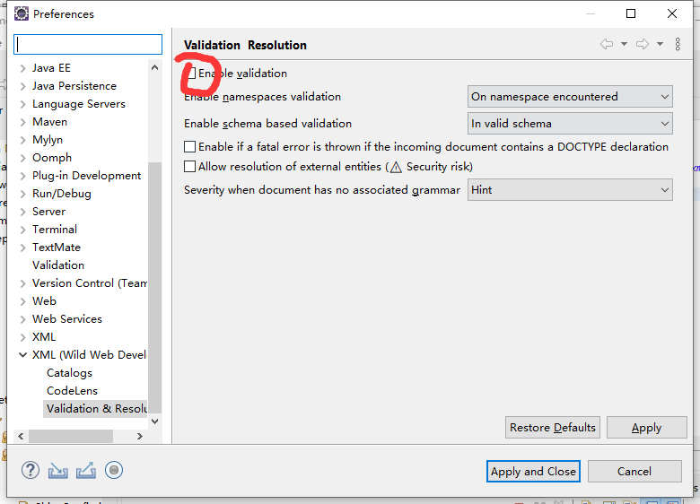 Eclipse Language Servers There Is ‘1‘ Error In ‘javaee 7 Xsd Solution Programmer Sought